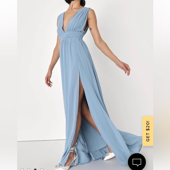 Lulus | Dresses | Lulus Heavenly Hues Light Blue Maxi Dress | Poshmark